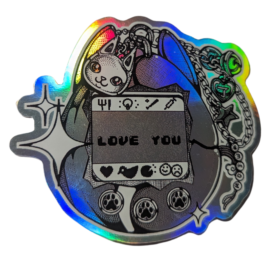 HOLOGRAPHIC STICKER – RYU POCKET PET – Iron Yokai