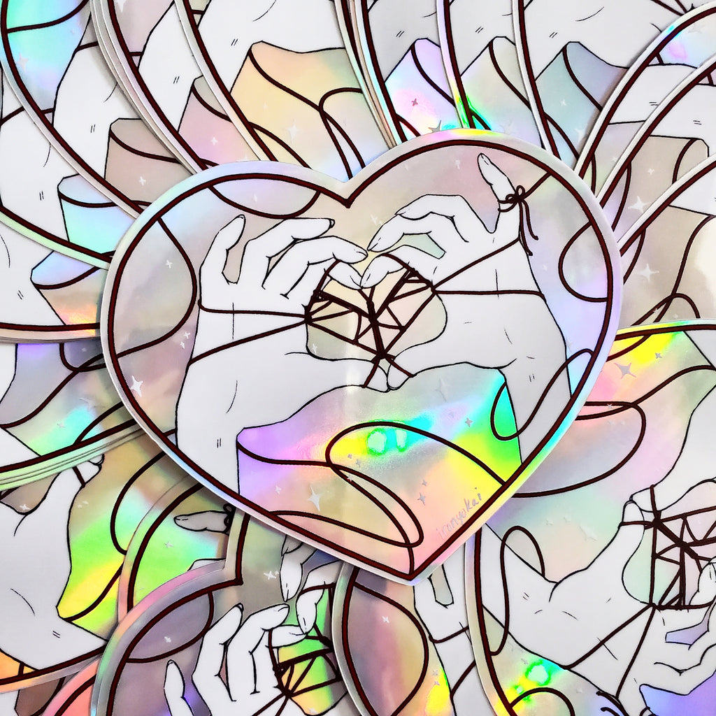 HOLOGRAPHIC STICKER – WEB – Iron Yokai