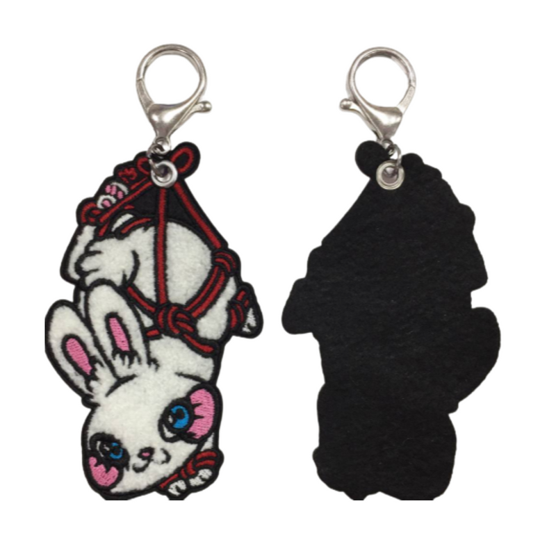 KEYCHAIN – CHENILLE SHIBARI BUNNY – Iron Yokai